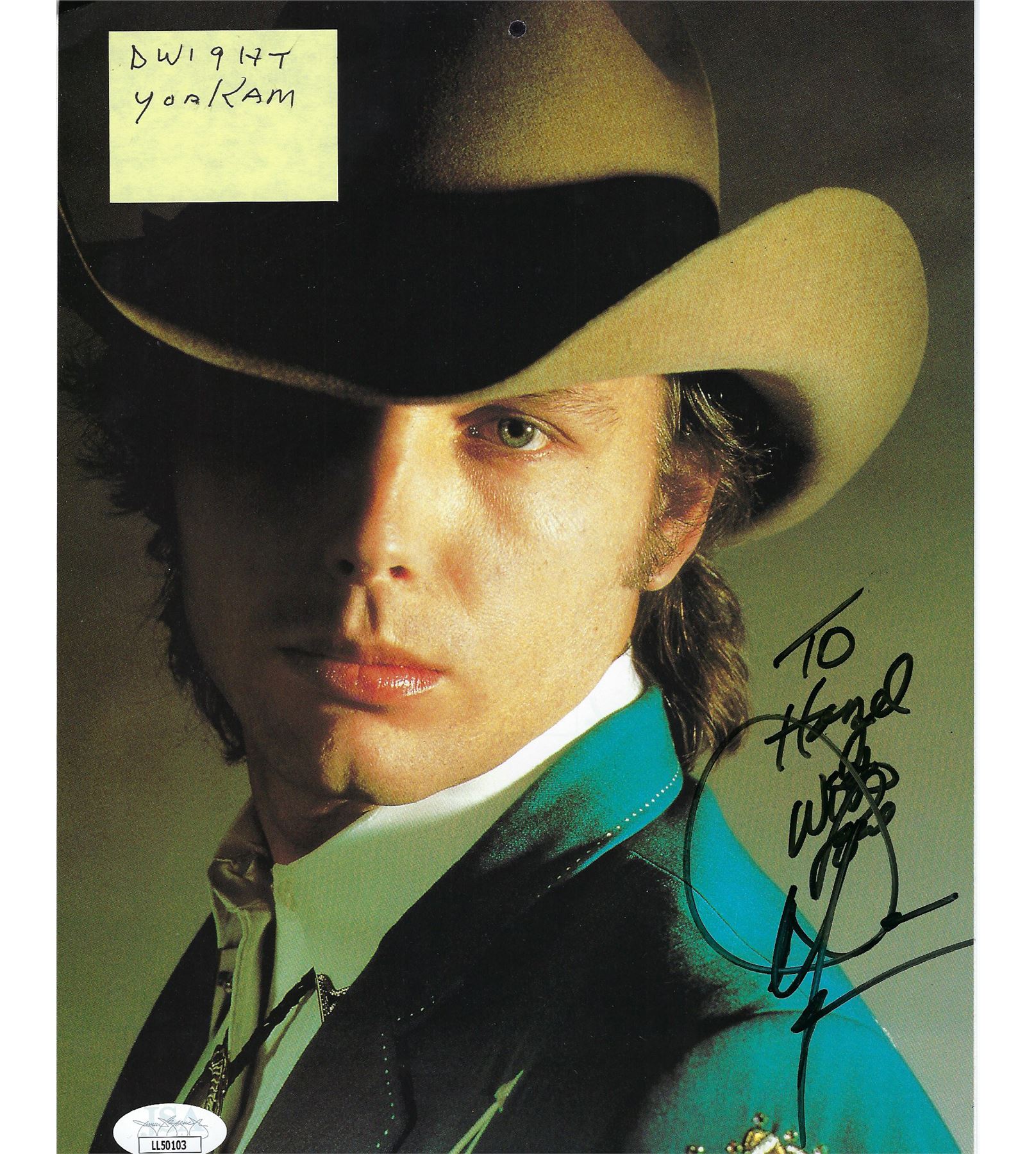 Country Star Dwight Yoakam signed photo JSA authenticated