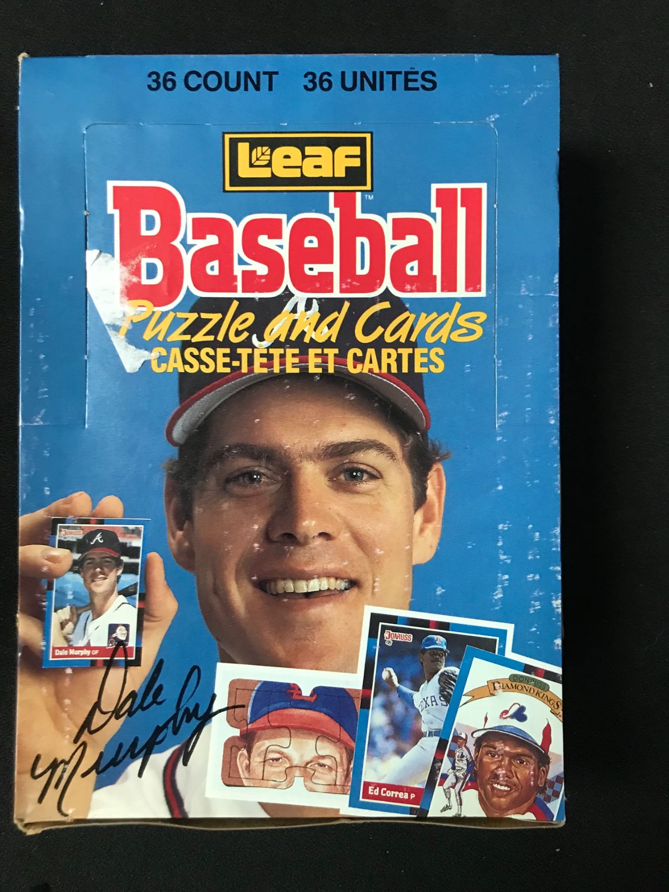 1988 Leaf Baseball Wax Box With 36 Packs