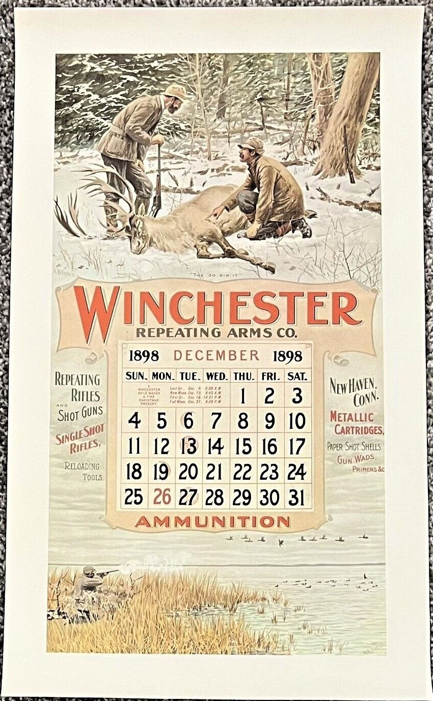 Winchester Original Calendar Reproduction Print 1898