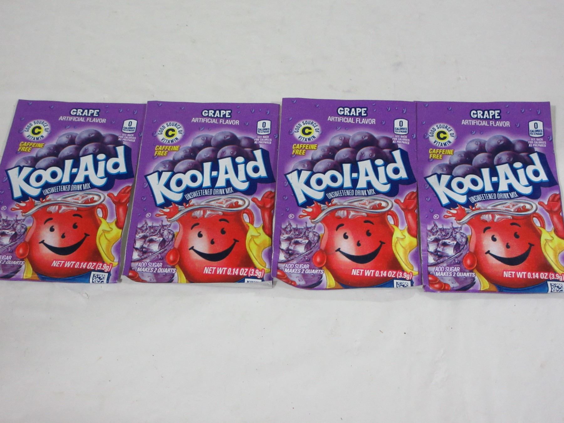 GRAPE KOOL-AID DRINK MIX - 4 PACKAGES