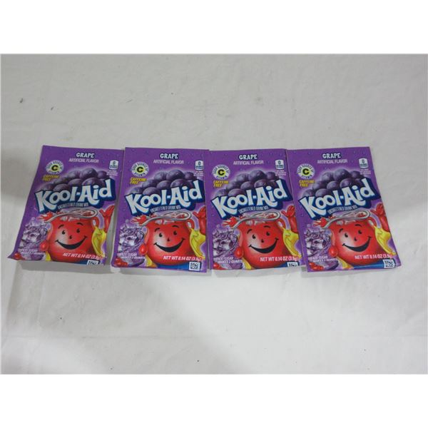 GRAPE KOOL-AID DRINK MIX - 4 PACKAGES
