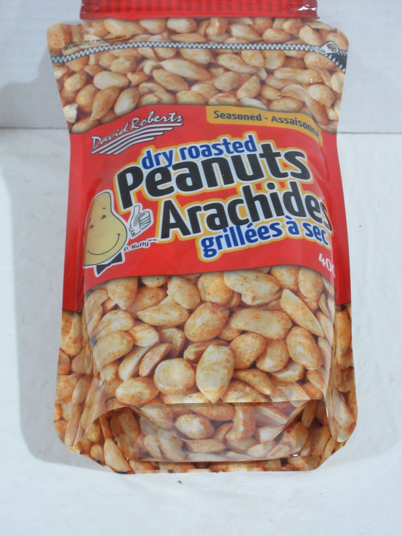 DAVID ROBERTS SEASONED DRY ROASTED PEANUTS (400G) - PACKAAGE