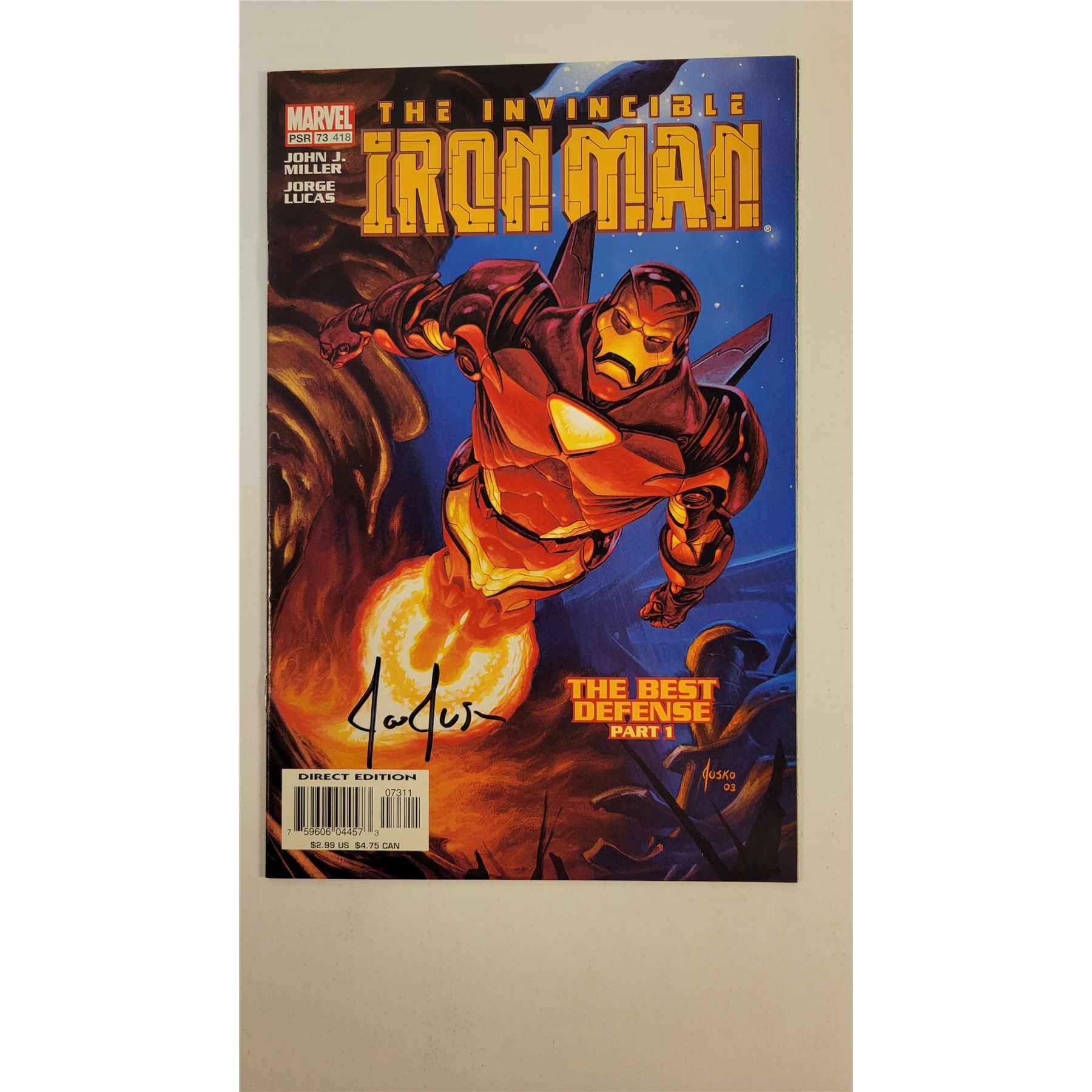 Invincible Iron Man 73 Signed Jusko