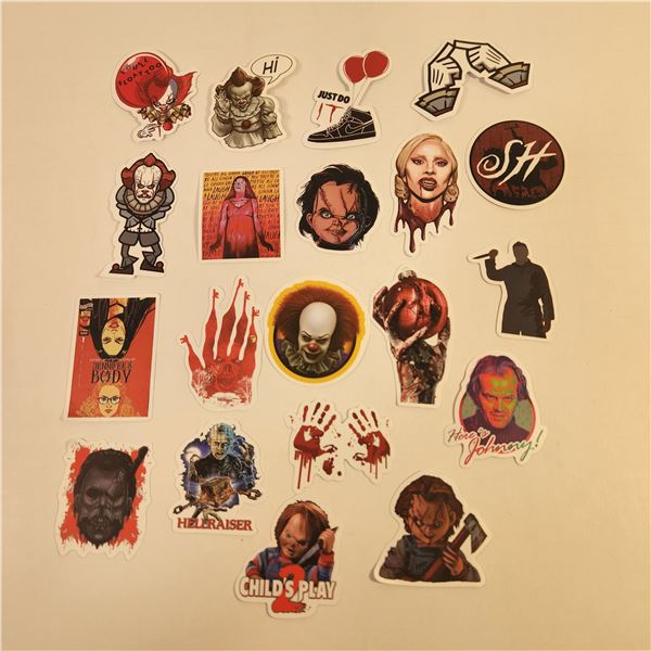20 Horror/Sci-Fi Stickers