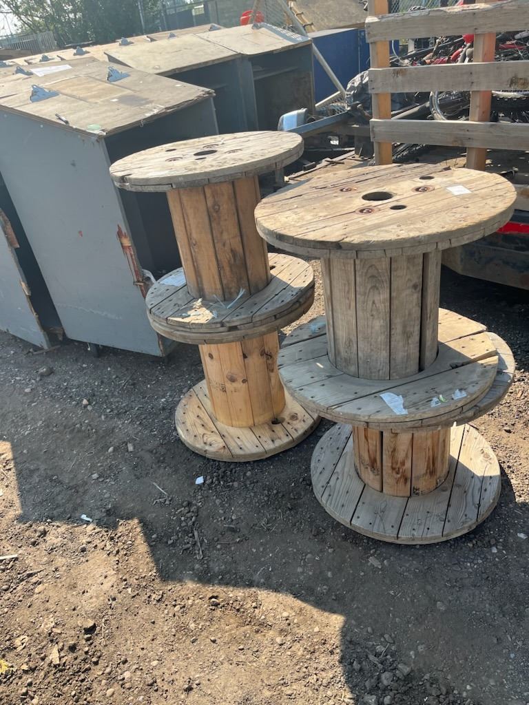 4 Wooden Cable Reels