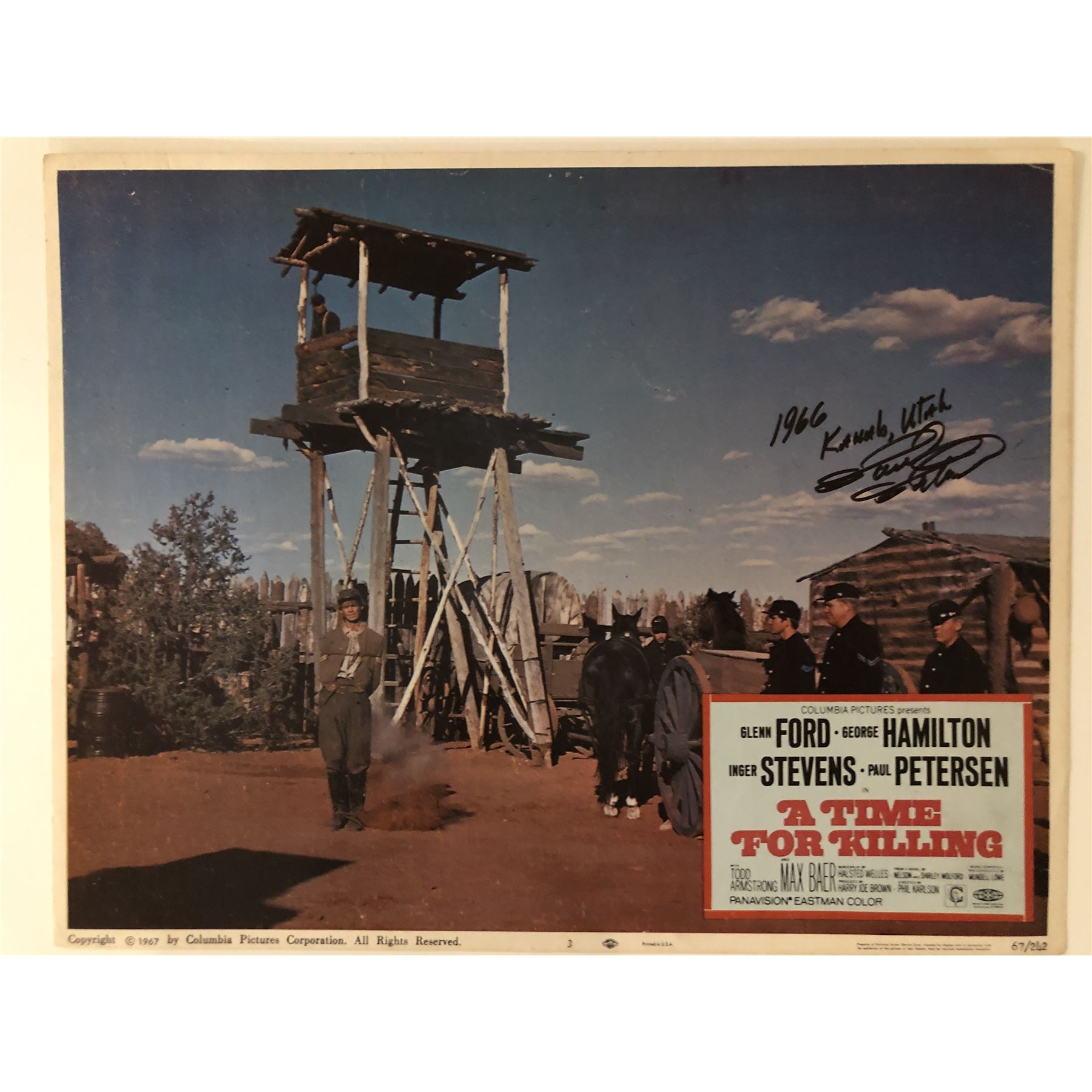 A Time for Killing signed lobby card