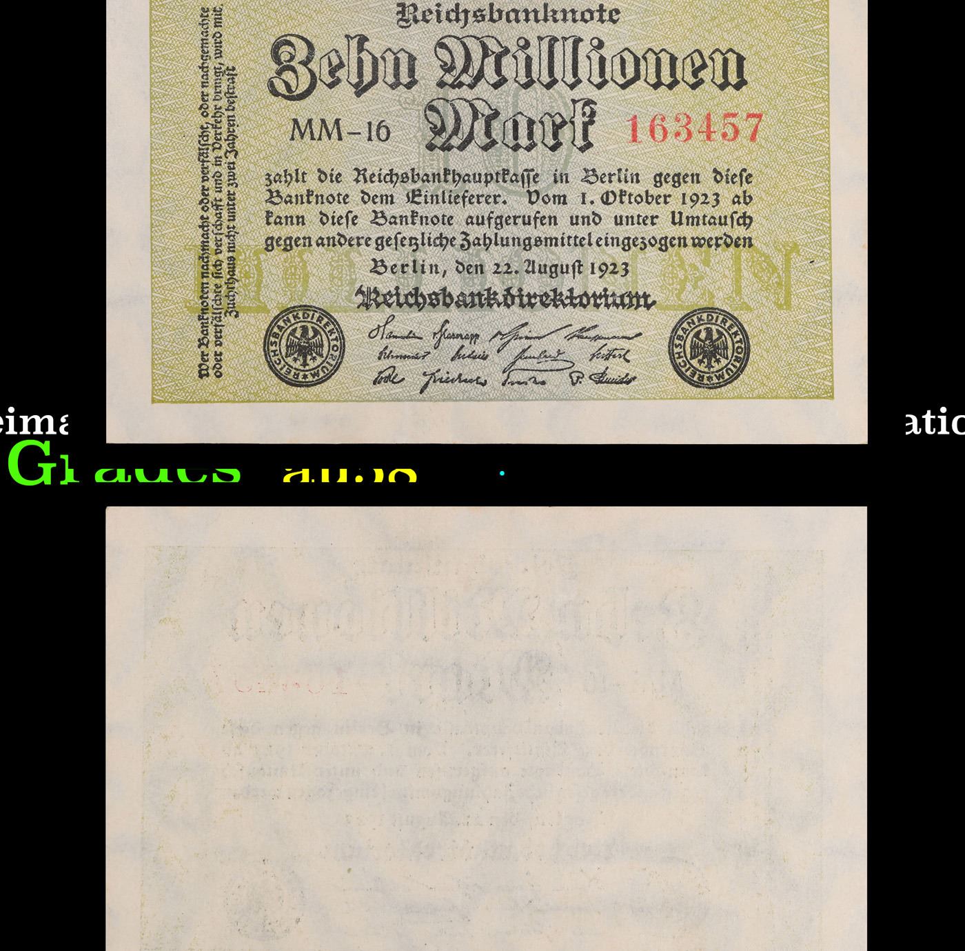 1923 Germany (Weimar) 10 Million Marks Post-WWI Hyperinflation Banknote ...