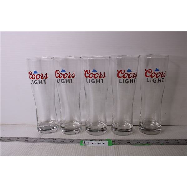 5 Coors Light Glasses Bodnarus Auctioneering