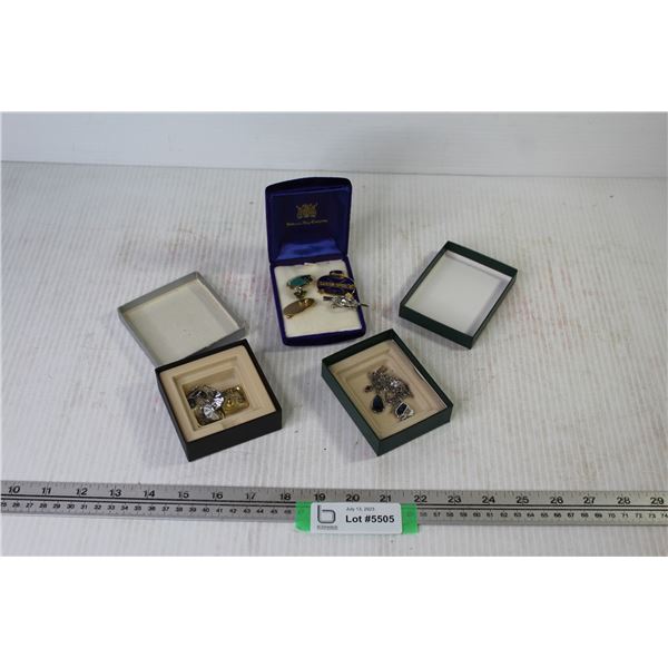 Assorted Costume Jewelry Pieces And Pins Bodnarus Auctioneering
