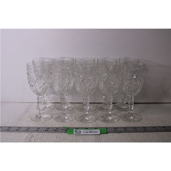 10 Crystal Glasses Bodnarus Auctioneering