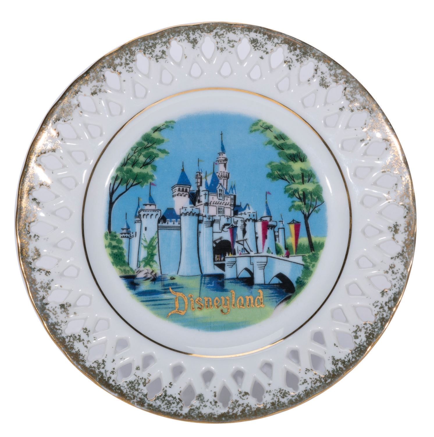 A Souvenir Disneyland Lace Plate.