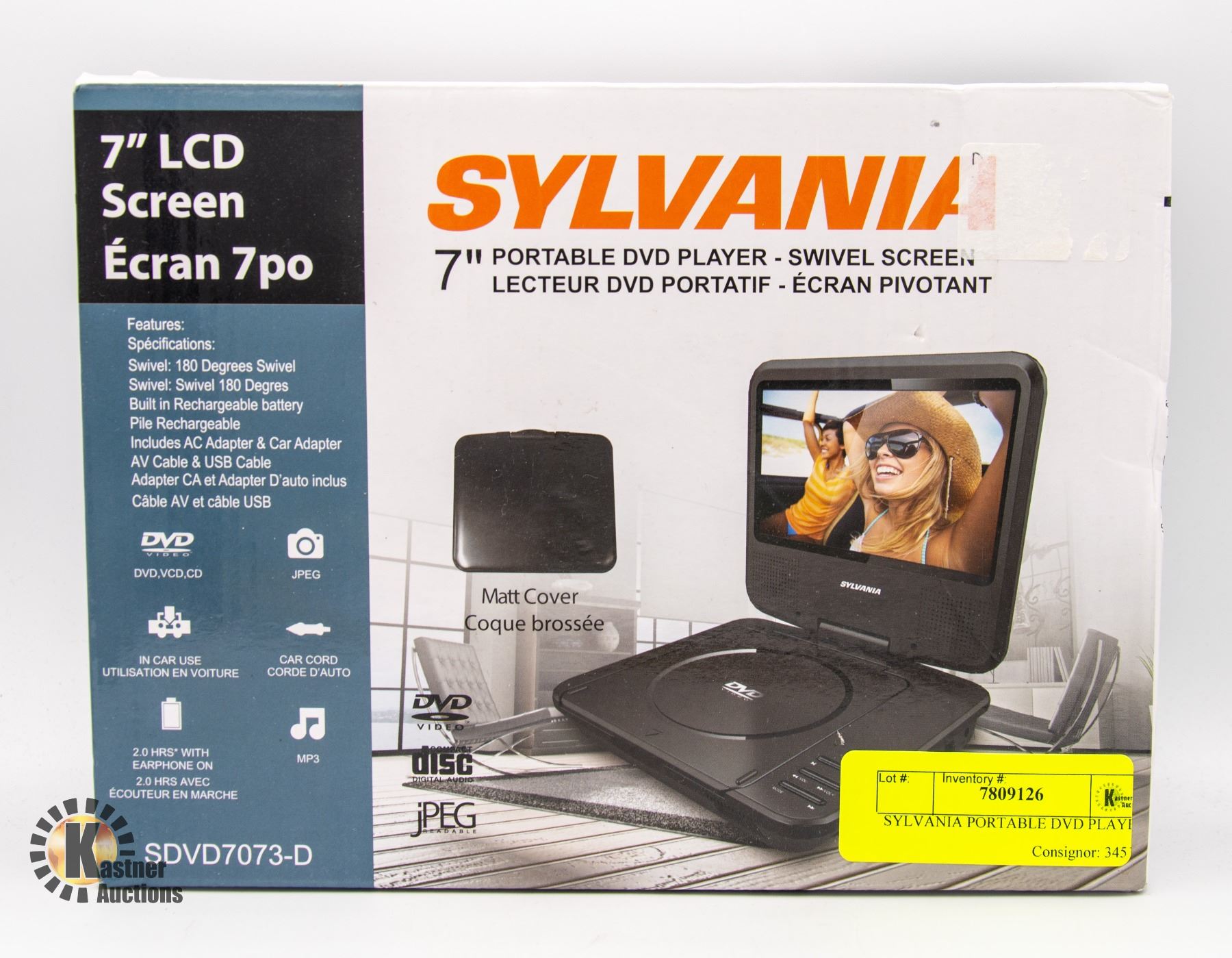 SYLVANIA PORTABLE DVD PLAYER IN BOX
