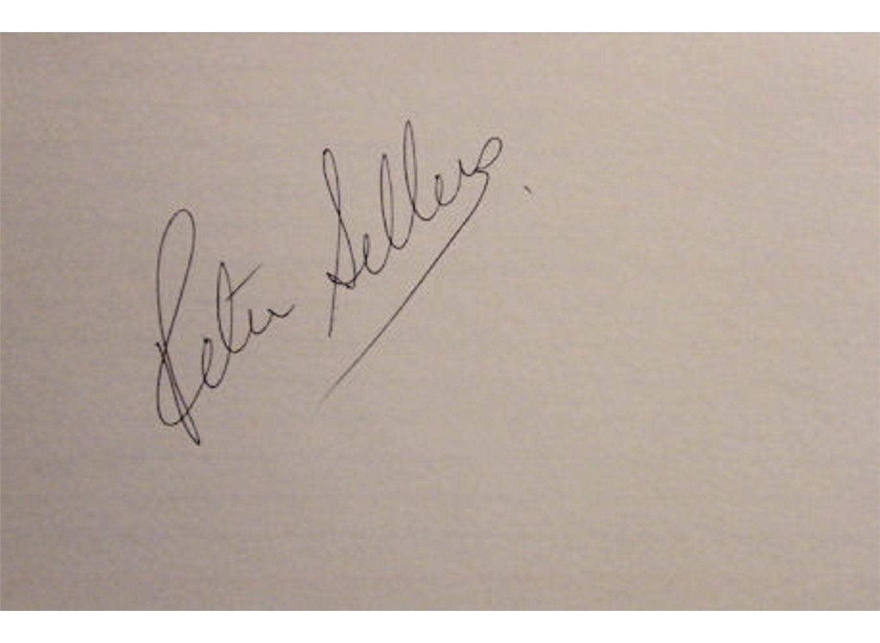 Peter Sellers signature slip