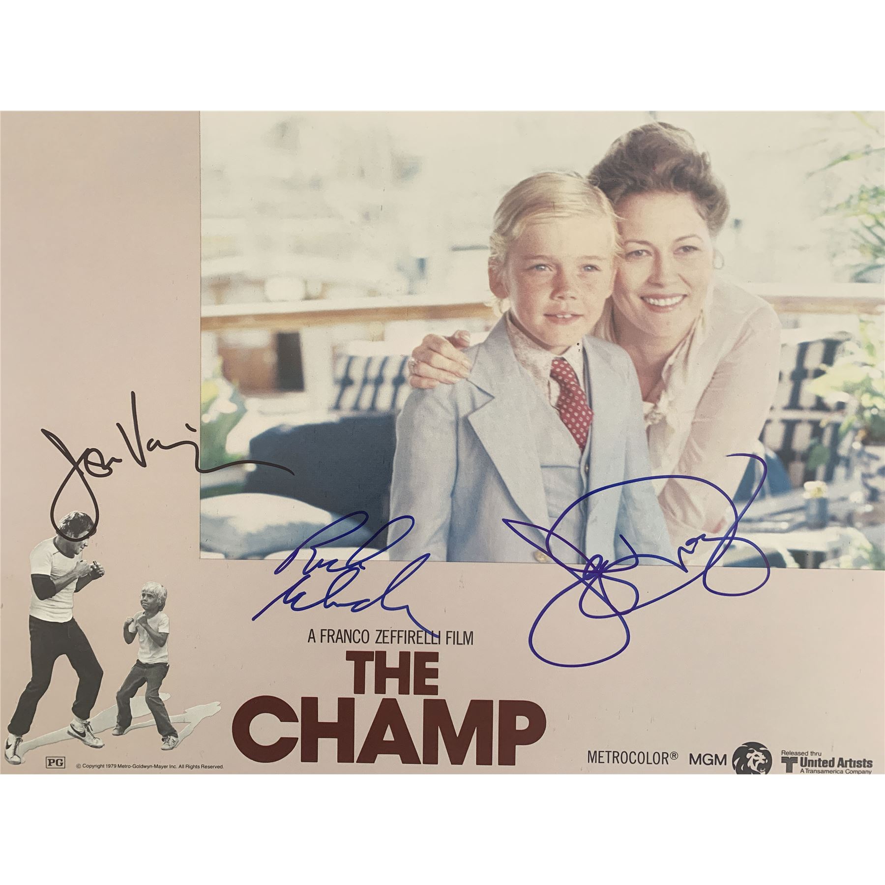 The Champ cast signed lobby card