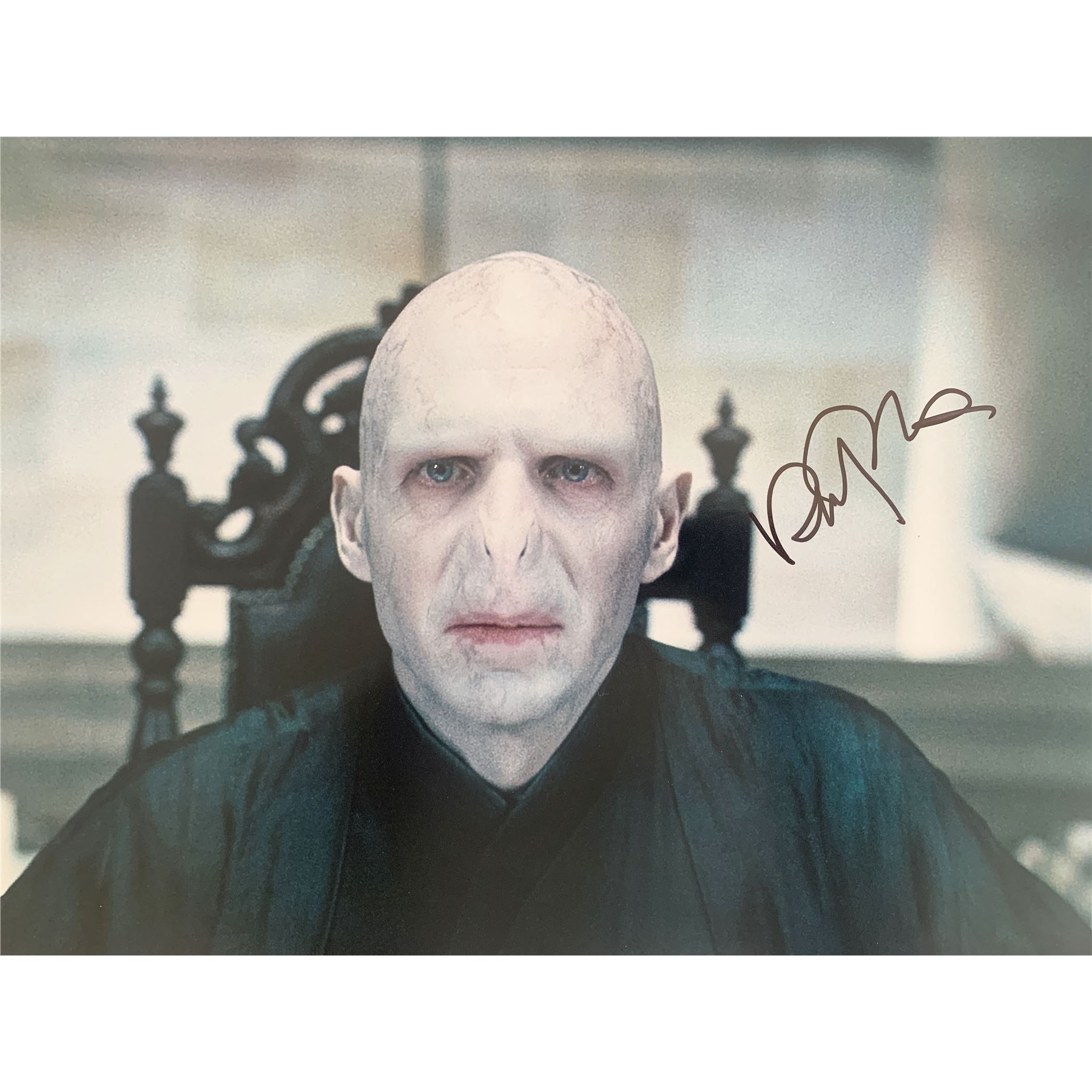 Harry Potter Ralph Fiennes signed movie photo