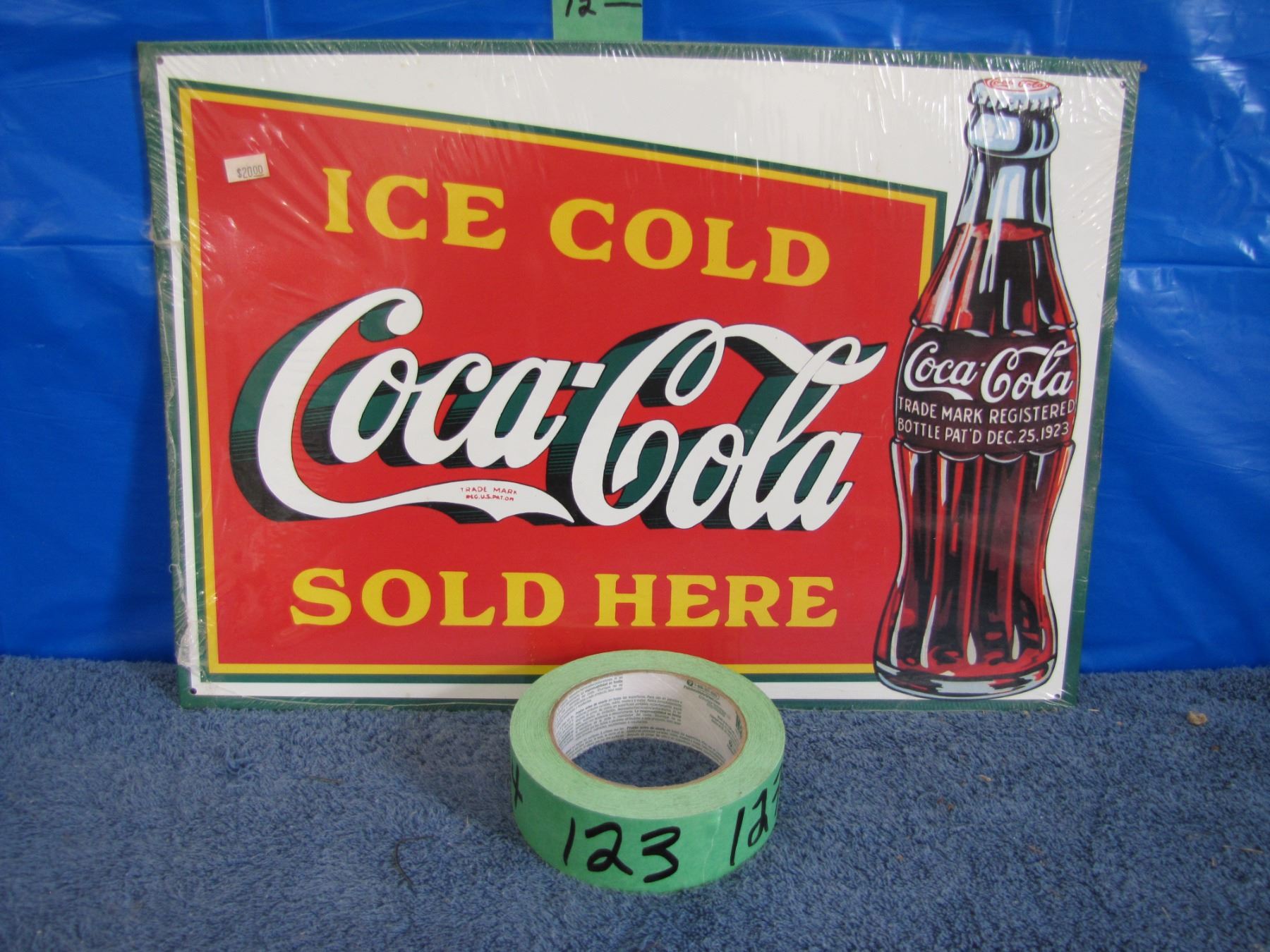 Reproduction vintage metal Coca-Cola sign