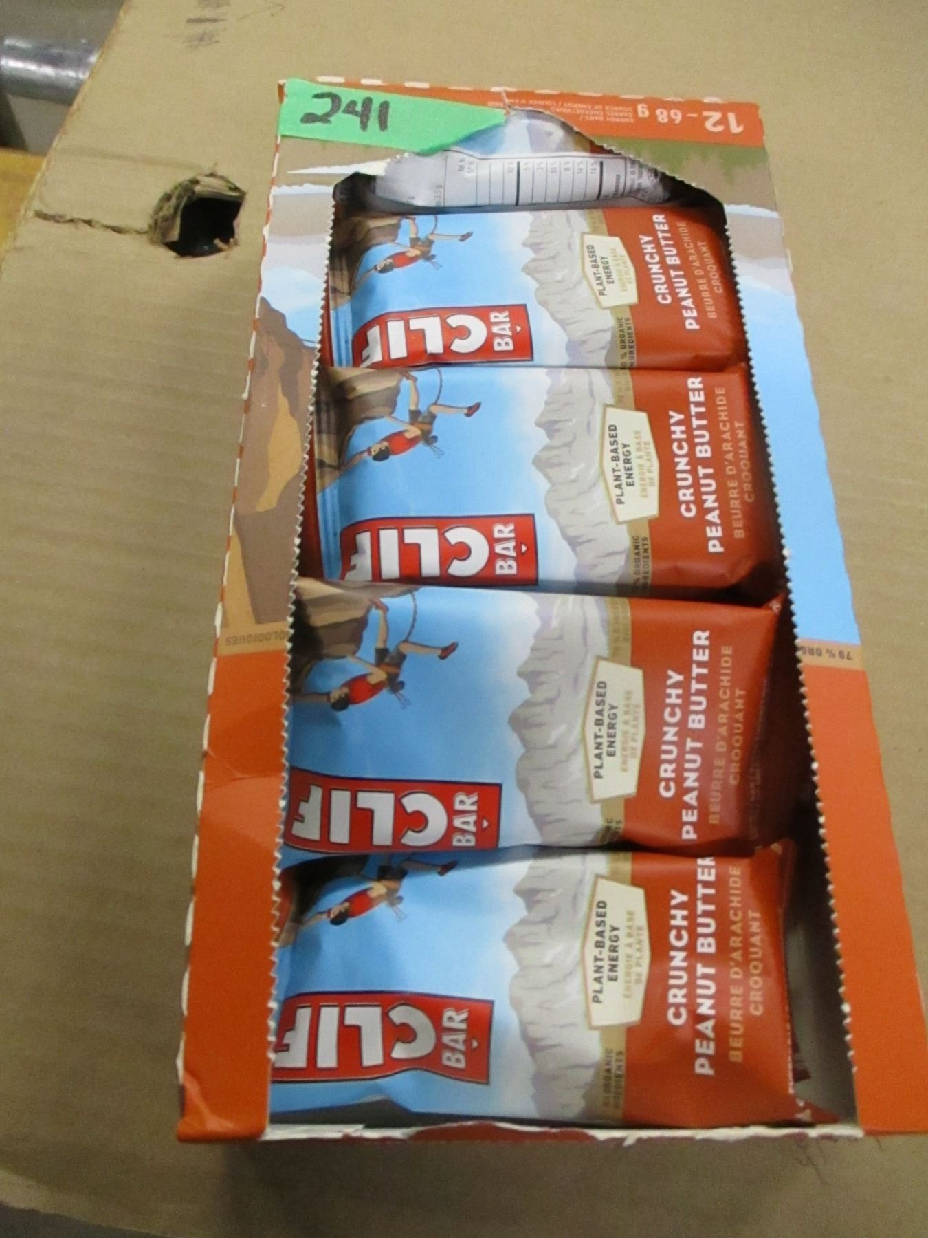 SHELF PULLS (AS IS): CLIFF CRUNCHY PEANUT BUTTER BARS (APPROX 11) - BOX