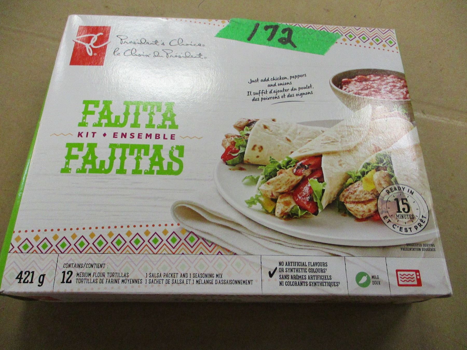 SHELF PULLS (AS IS): FAJITA KIT (12 PIECE) - BOX
