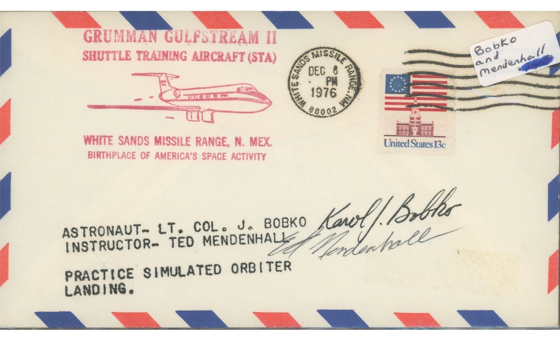 Karol "Bo" Bobko and Ted Mendenhall signed Space Cover