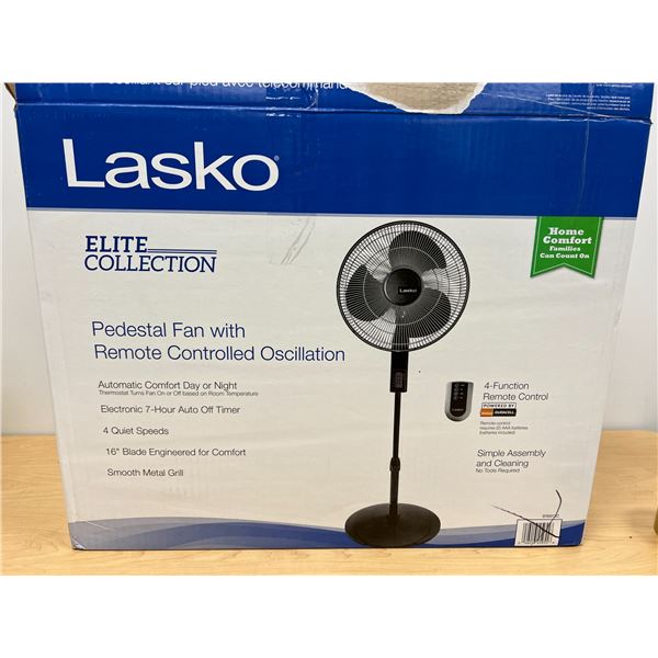 Lasko Pedestal Fan With Remote Controlled Oscillation - see pics for info/details
