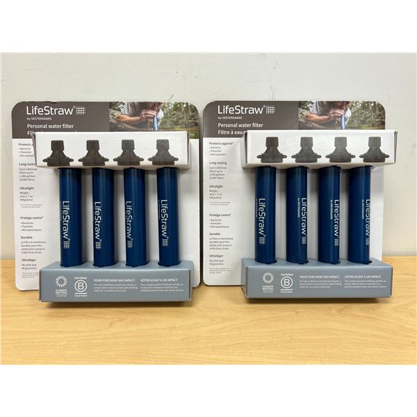 2 Packs Lifestraw Personal Water Filters (2 packs of 4)