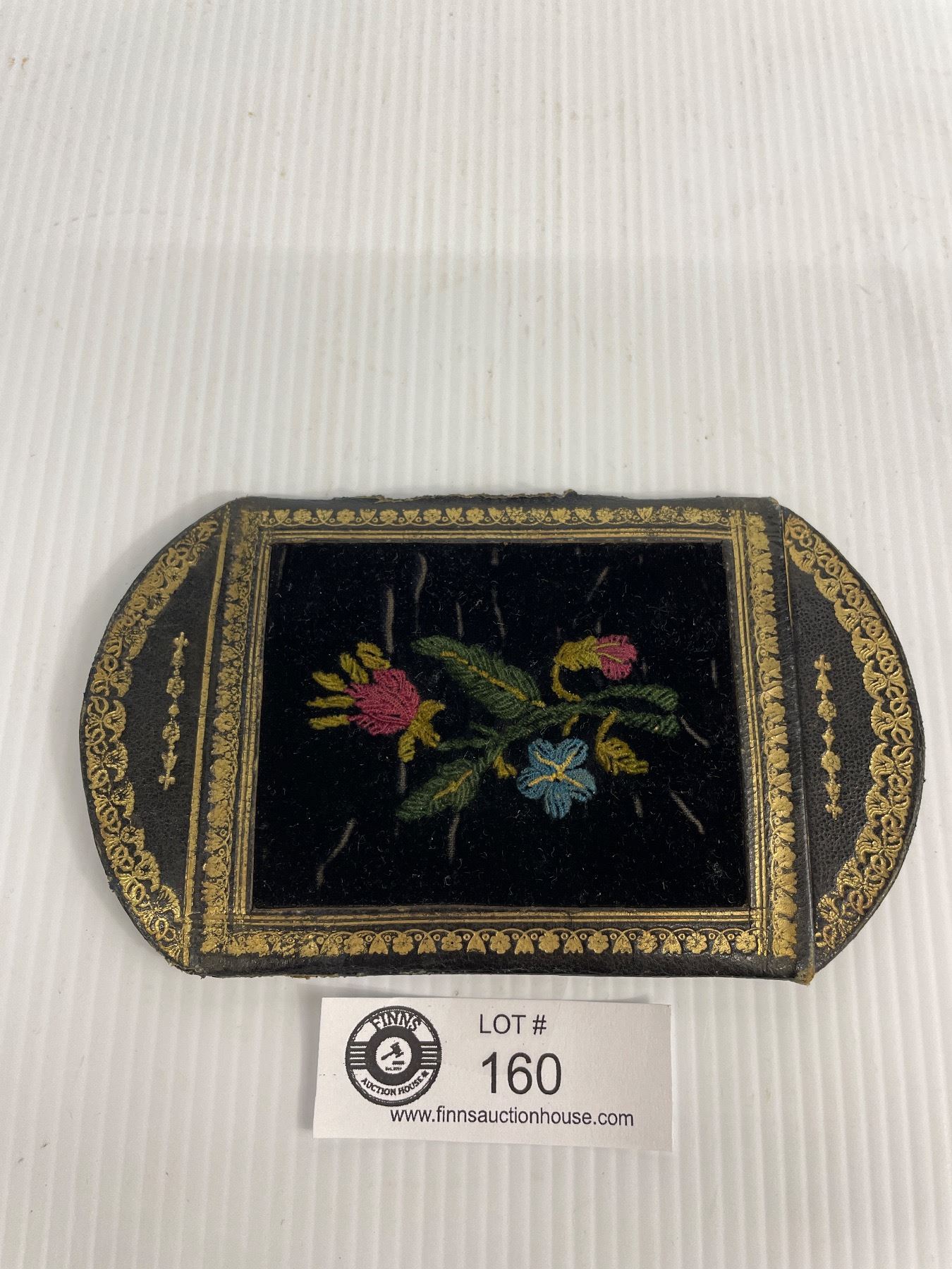 Fabulous Victorian Gilded Leather Cigar Case 1880's