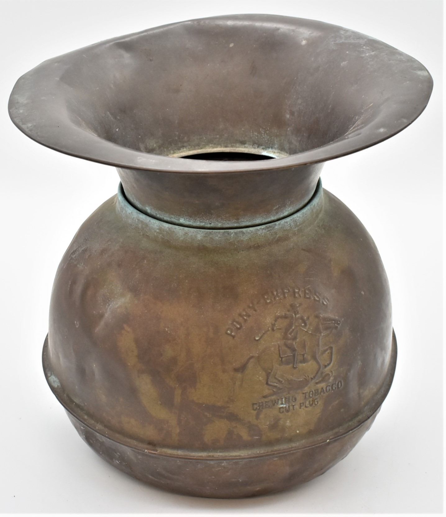 Brass Pony Express Chewing Tobacco Spittoon