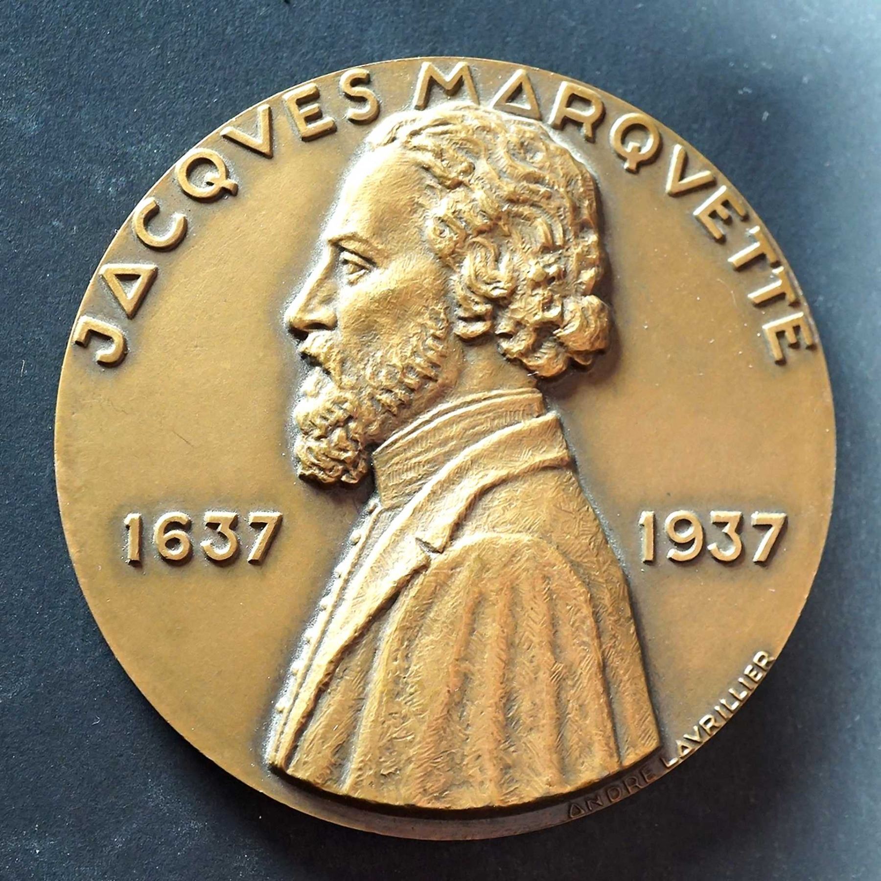 FRANCE Bronze Medal : Jacques Marquette, Tri-Centenaire 1637-1937