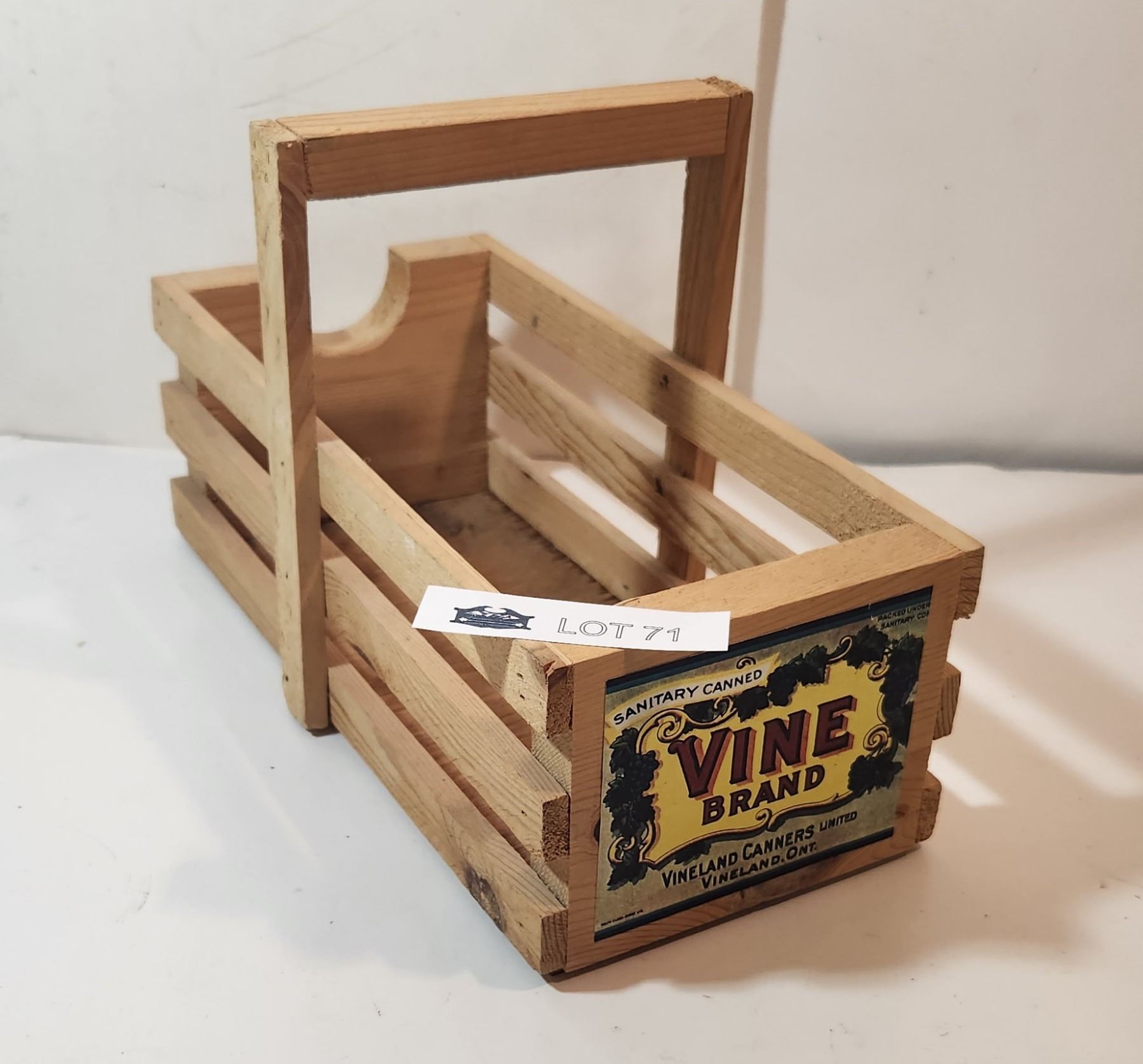 Vine Brand Wine Bottle Wood Carry Box
