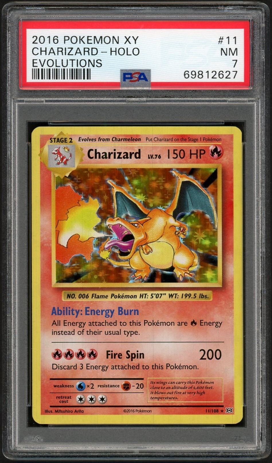 Pokemon: 2016 Charizard Evolutions Holo (PSA 7)