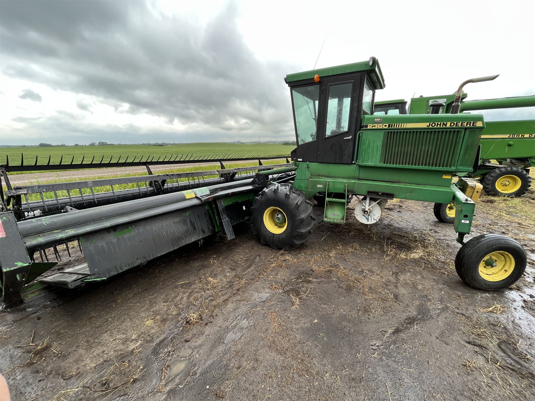 John Deere 2360 Swather, 30ft with Pickup Reel & Mover, Swath Roller ...
