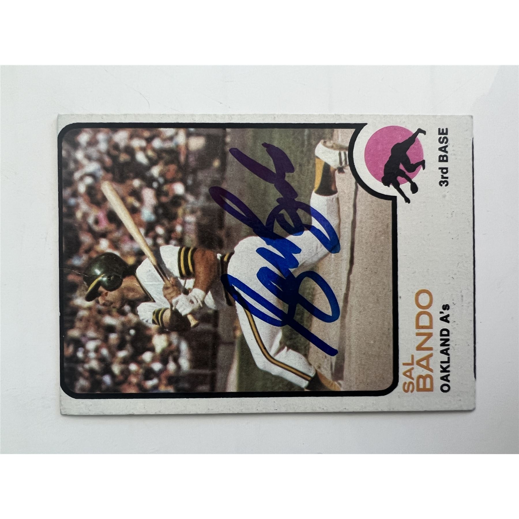 Oakland A's Sal Bando signed trading card