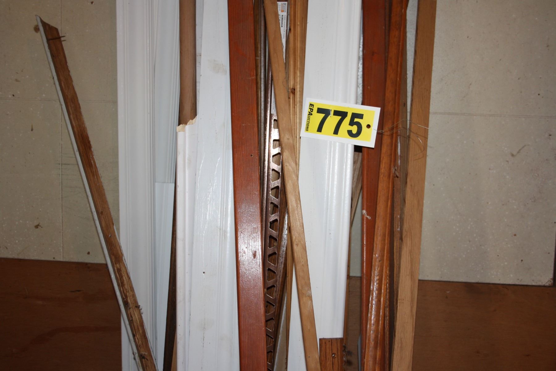 misc trim, wood and metal pile