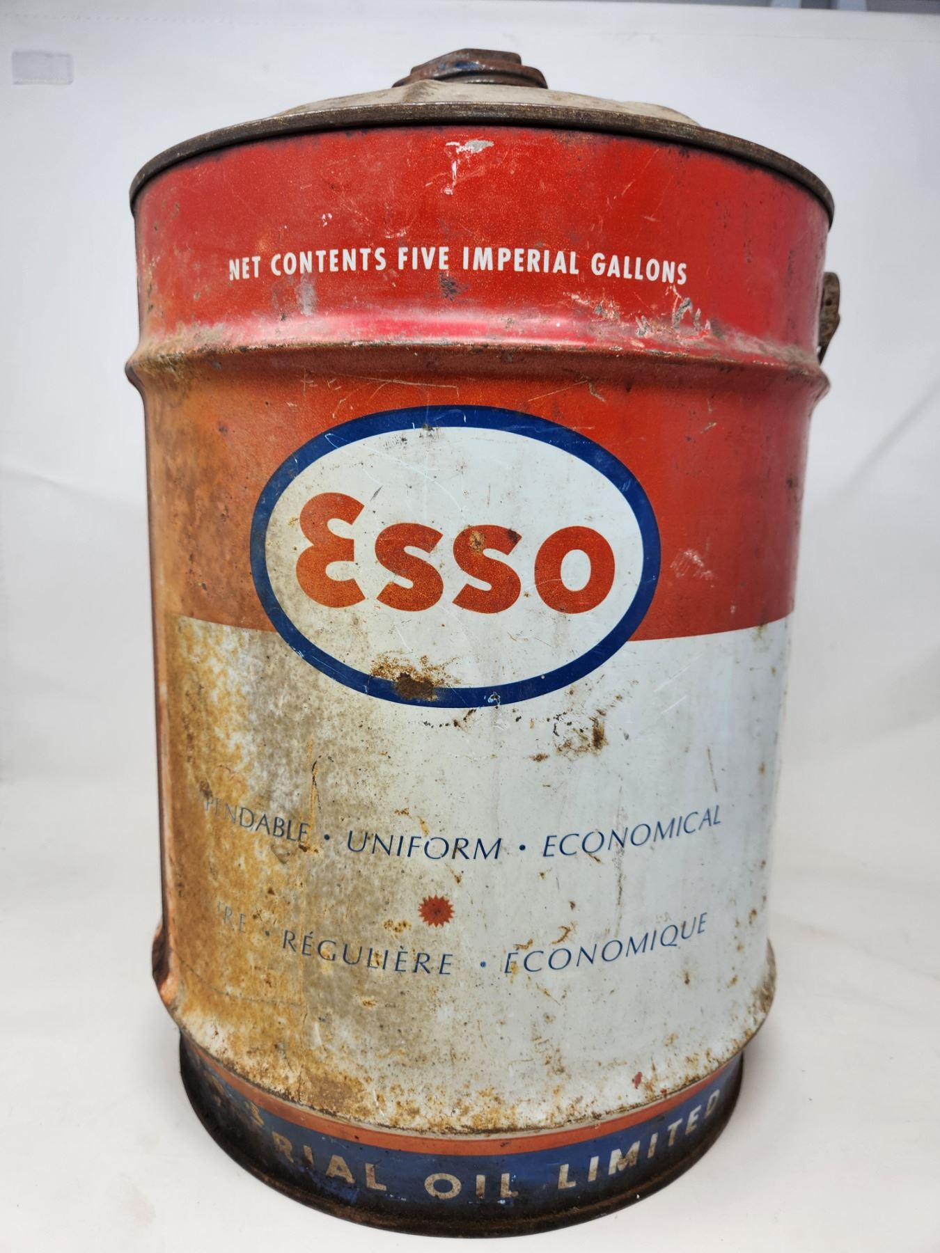 Vintage ESSO 5 Gallon Oil Can