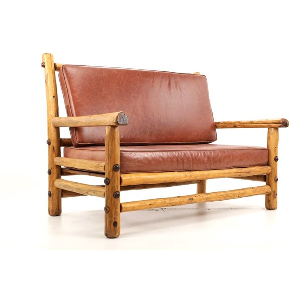 Thomas Molesworth Style Leather Log Sofa