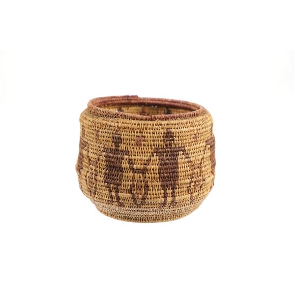 Apache Hand Woven Polychrome Pictorial Olla