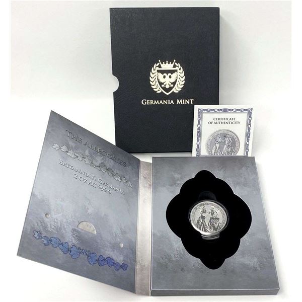 Germania Mint 2019 The Allegories "Britannia & Germania" 2 ozt .9999 Silver