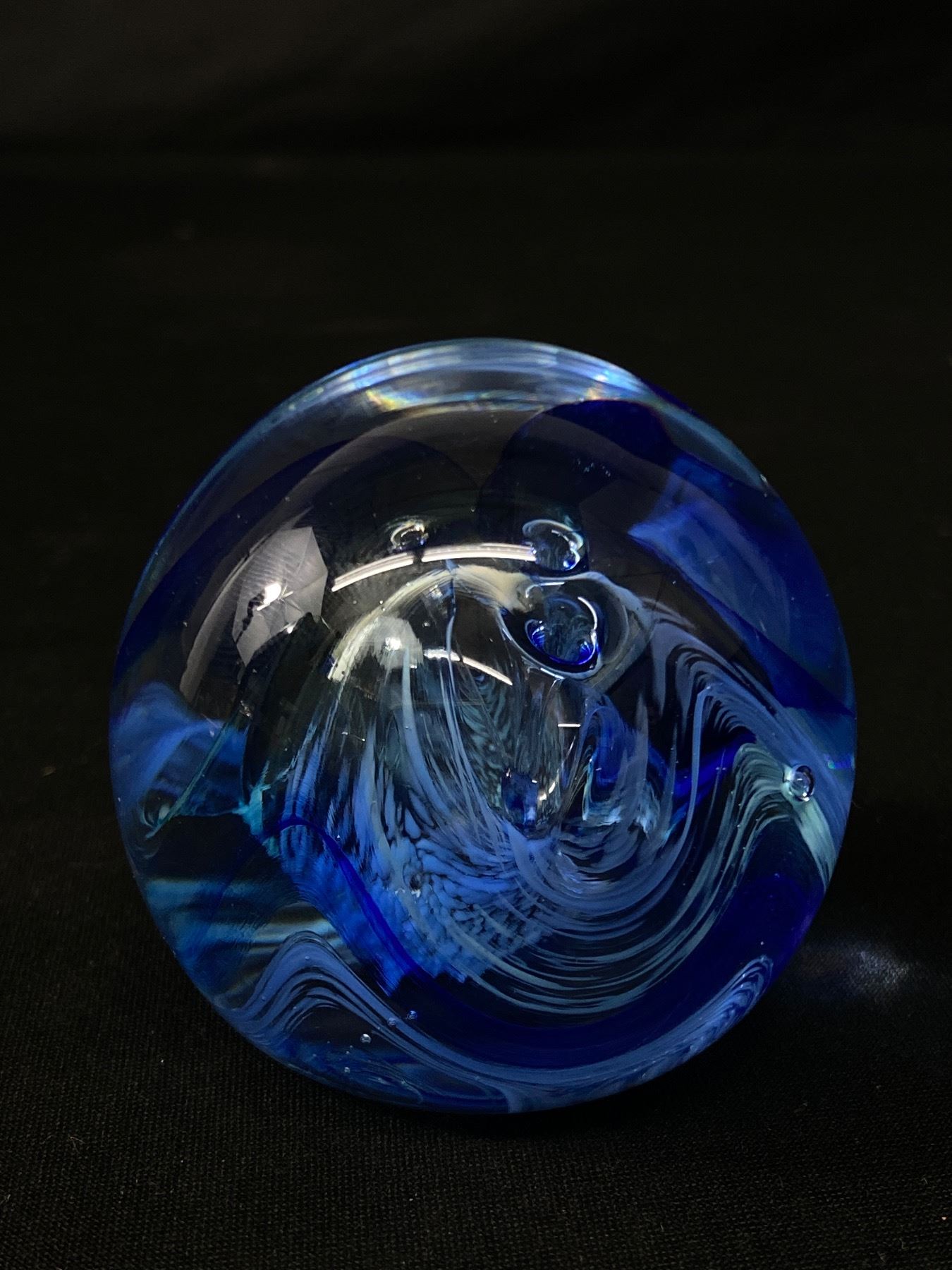 Beautiful Caithness Scotland Blown Glass Paperweight