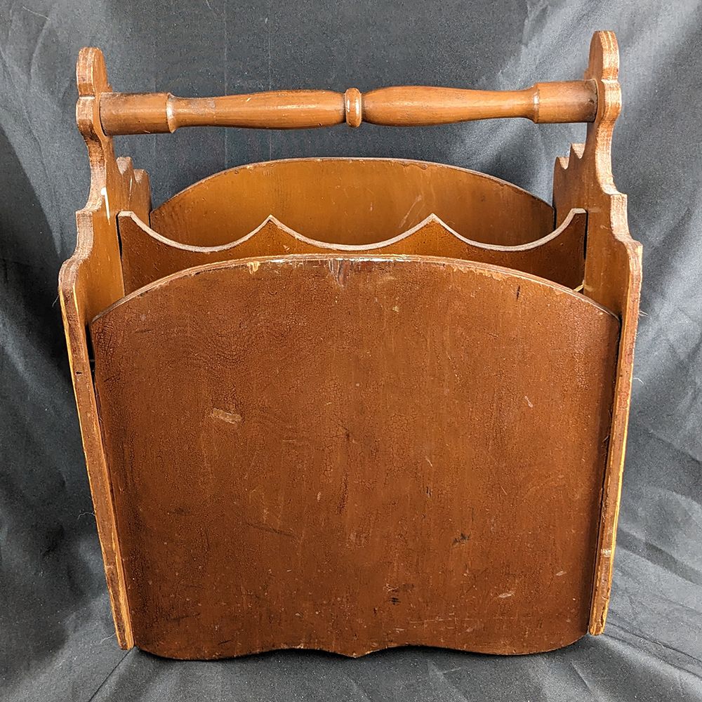 Vintage Wooden Magazine Rack