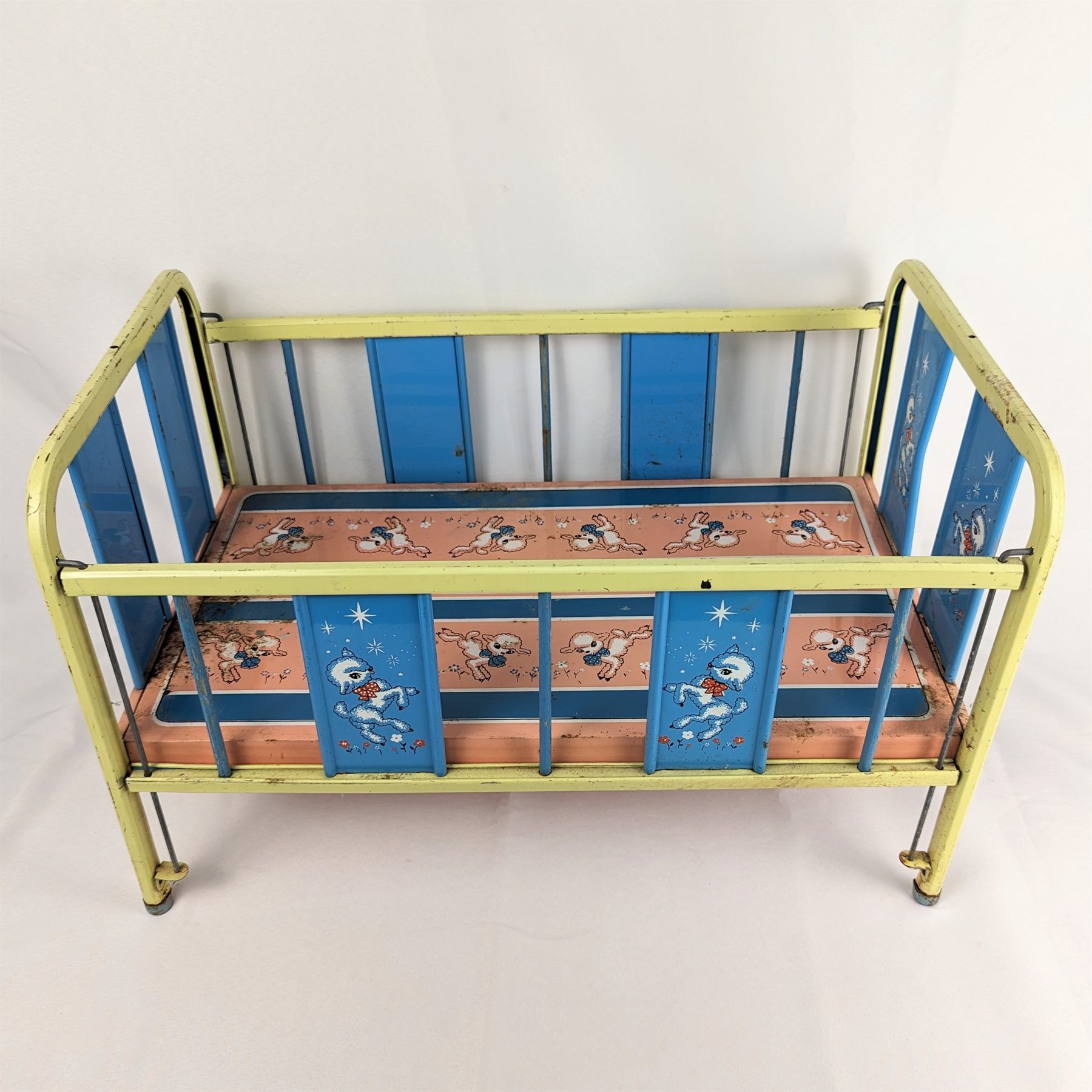 Vintage Metal Toy Baby Crib Circa 1950?