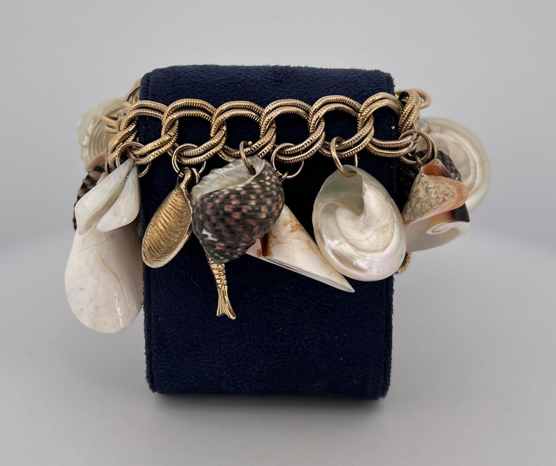 Victorian Sea Shell Charm Bracelet