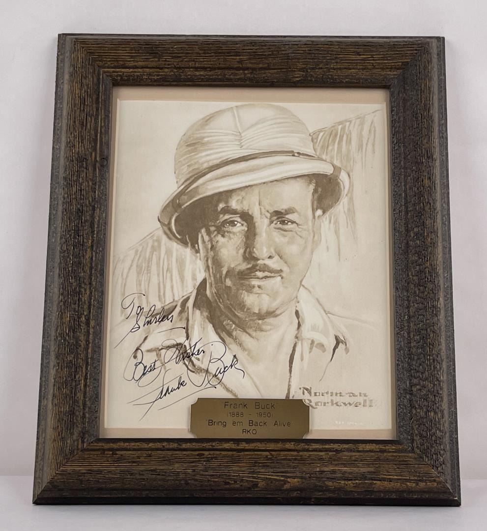 Frank Buck Norman Rockwell Signed Print