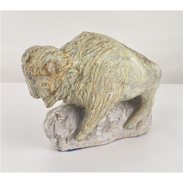 Native American Indian Buffalo Carving