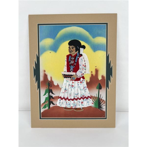 Navajo Indian Mixed Media Art Piece