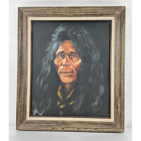 George McKee Cochran Indian Painting on Canvas