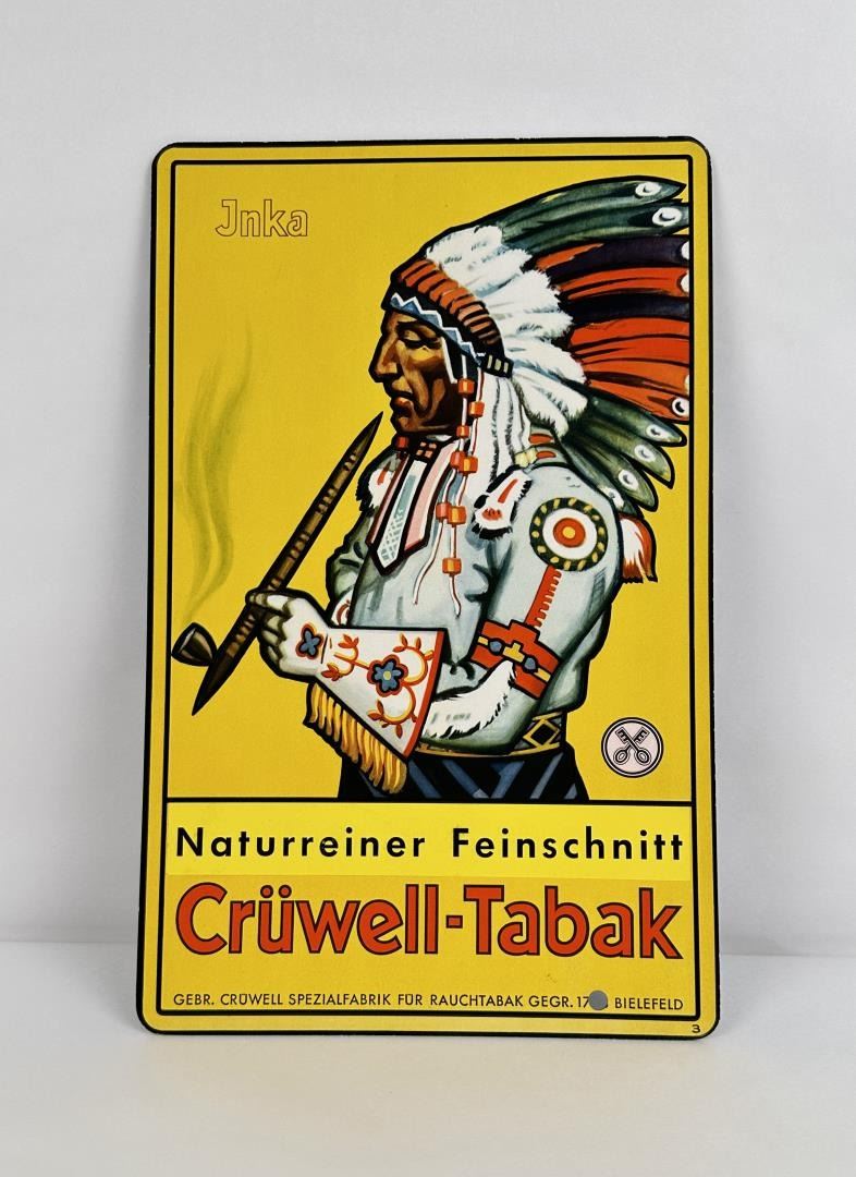 Cruwell Tabac Indian Smoking Tobacco Sign