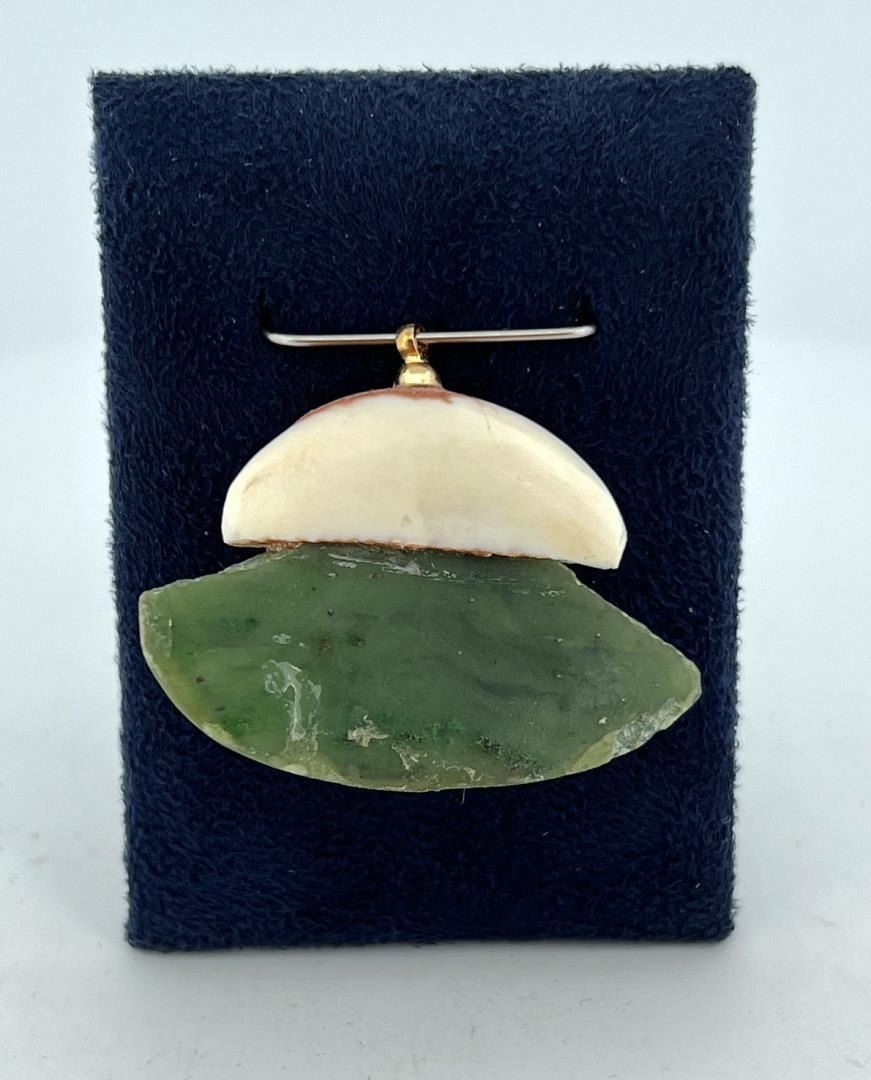 Alaskan Inuit Eskimo Jade Ulu Charm