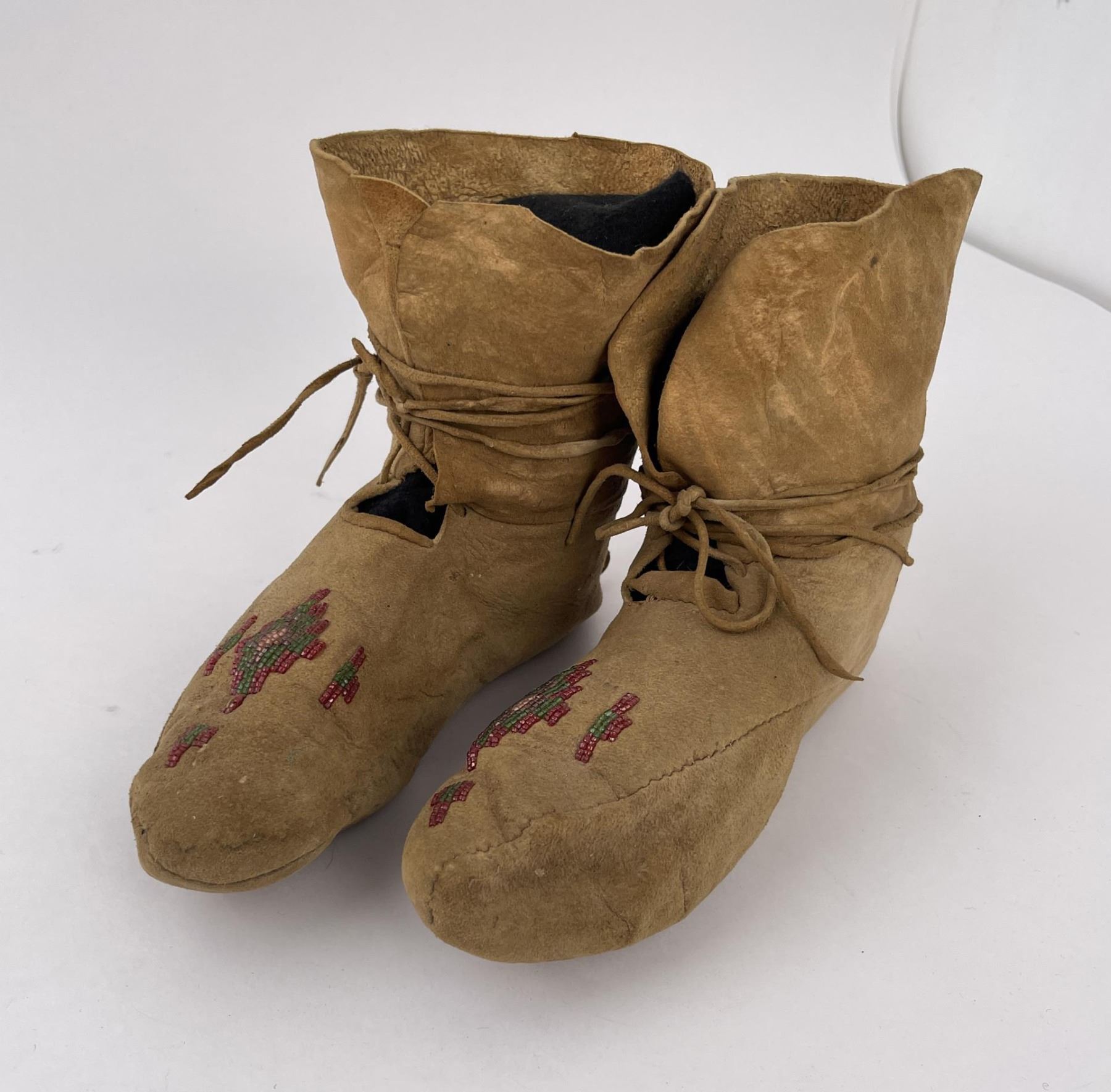 Plains Native American Indian High Top Moccasins