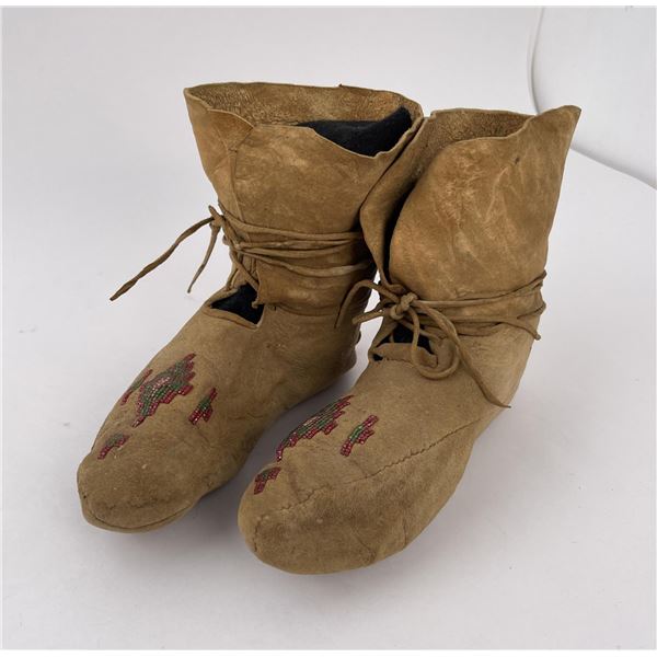 Plains Native American Indian High Top Moccasins