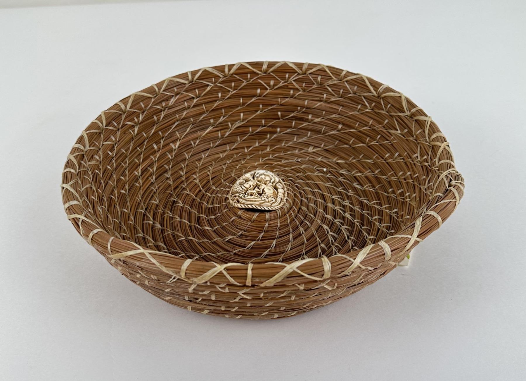 Native American Indian Pine Needle Basket